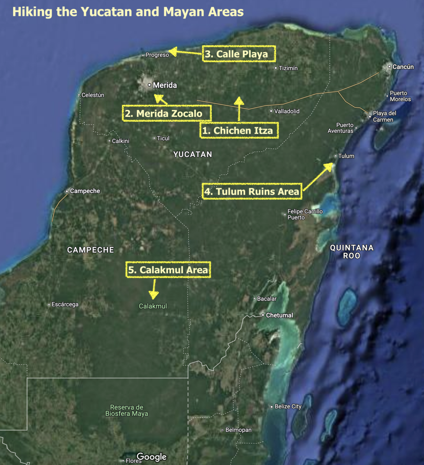 The Yucatan and Mayan Area in Maps - Gorp