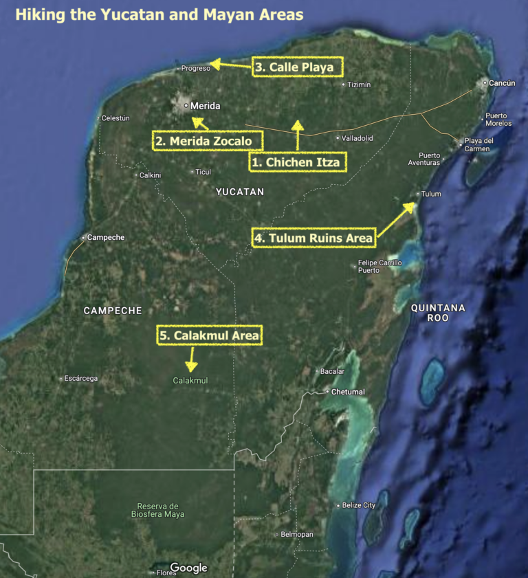 The Yucatan and Mayan Area in Maps - Gorp