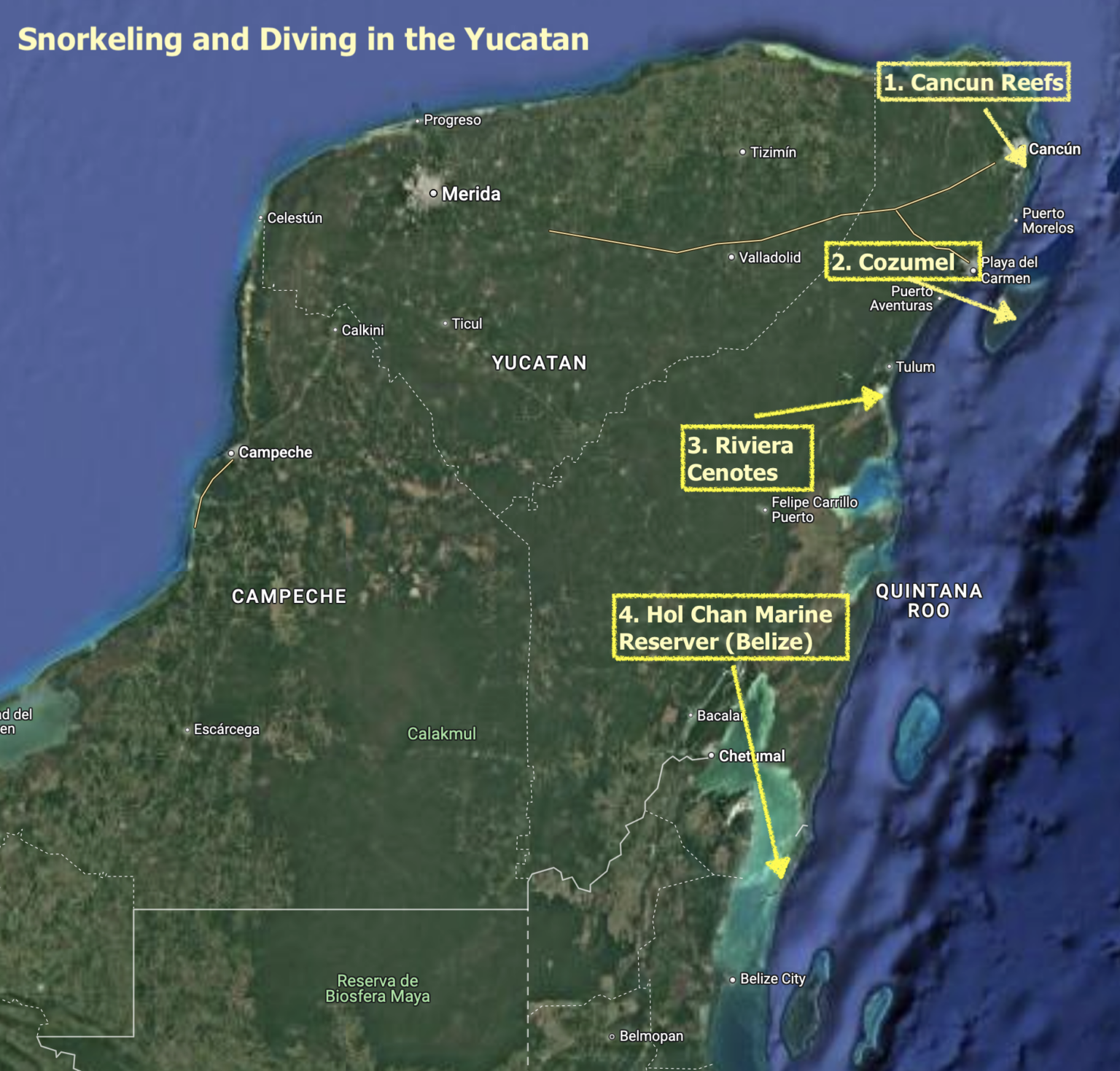 The Yucatan and Mayan Area in Maps - Gorp
